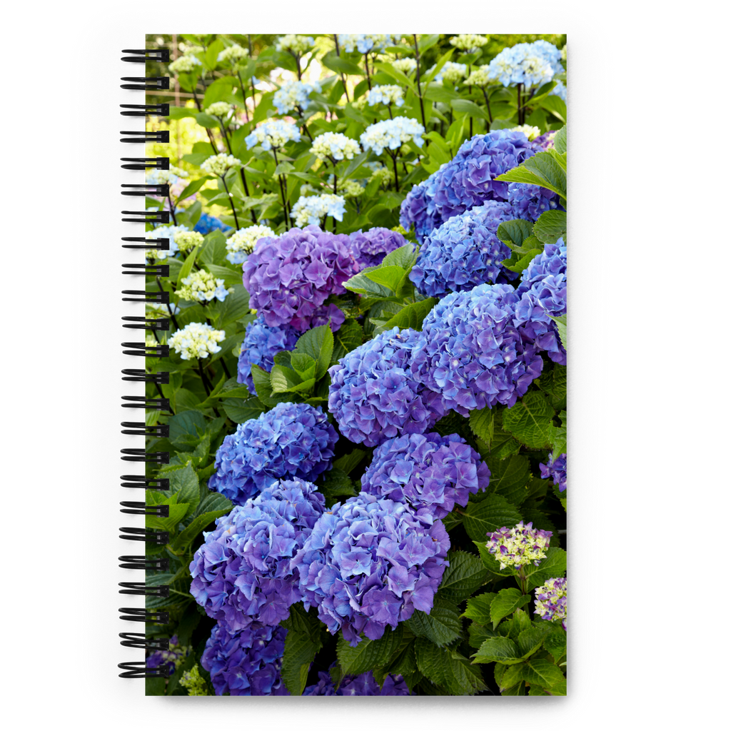 Blue Hydrangea Spiral Notebook – Garden Gate